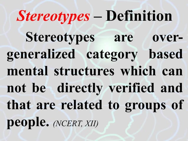 Stereotypes Definition and Meaning | PPTX