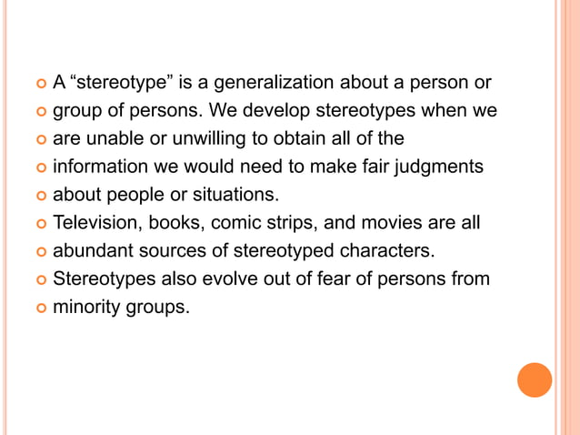 Stereotypes | PPT