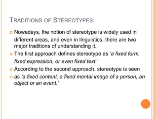 Stereotypes | PPT