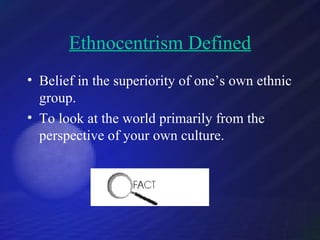 Stereotypes & Ethnocentrism | PPT