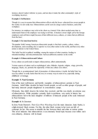 Stereotypes and ethnocentrism | DOCX