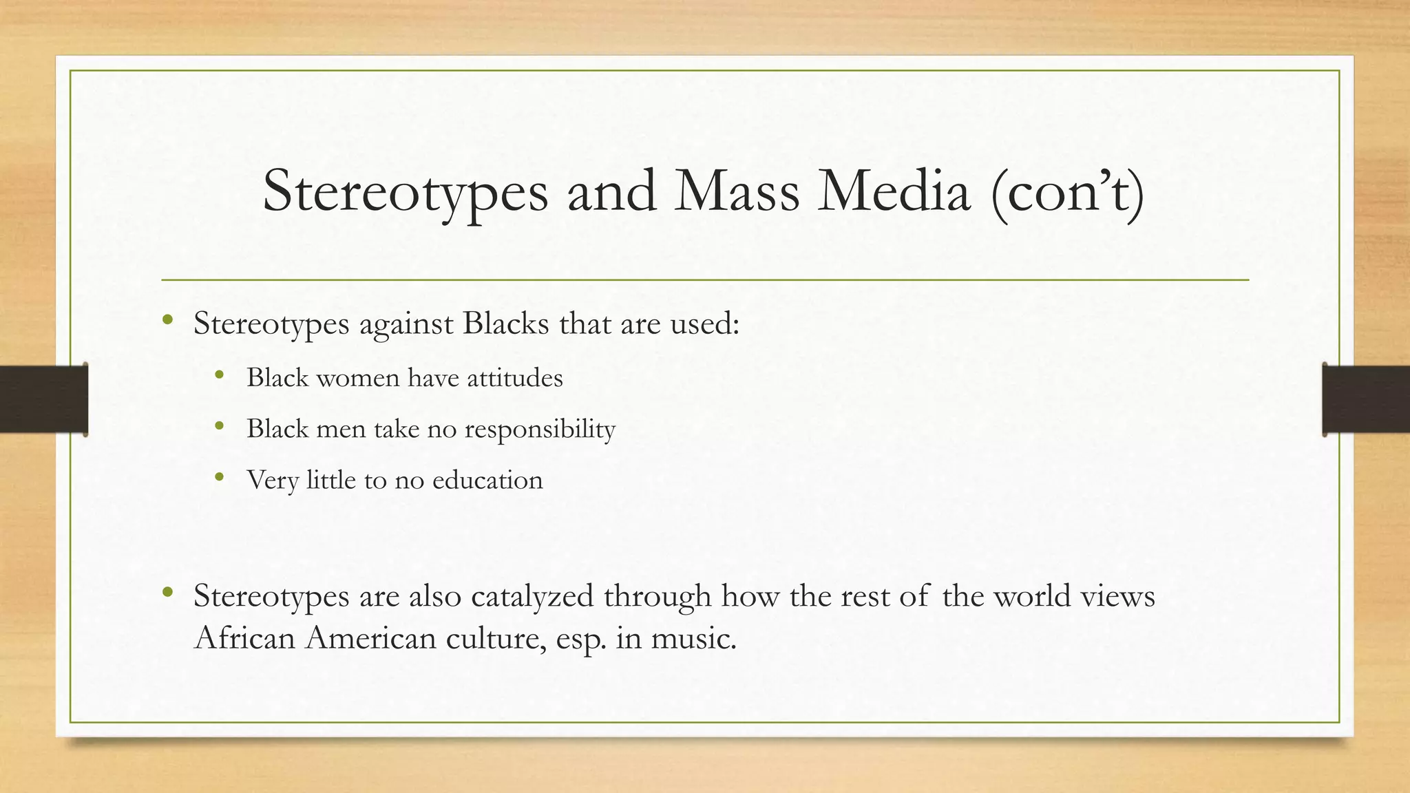 Stereotypes and identity | PPTX