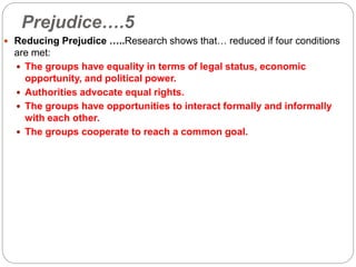 Stereotypes and prejudice | PPTX