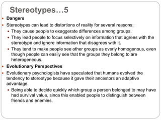 Stereotypes and prejudice | PPTX