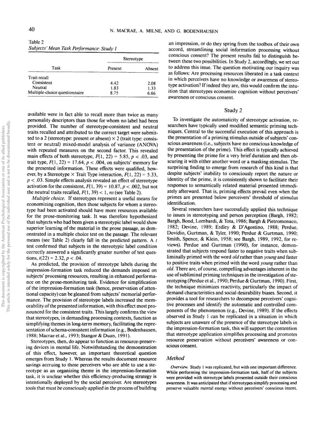 Stereotypes as energy-saving devices A peek inside the cognitive ...