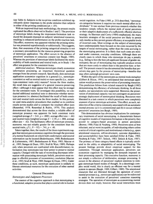 Stereotypes as energy-saving devices A peek inside the cognitive ...