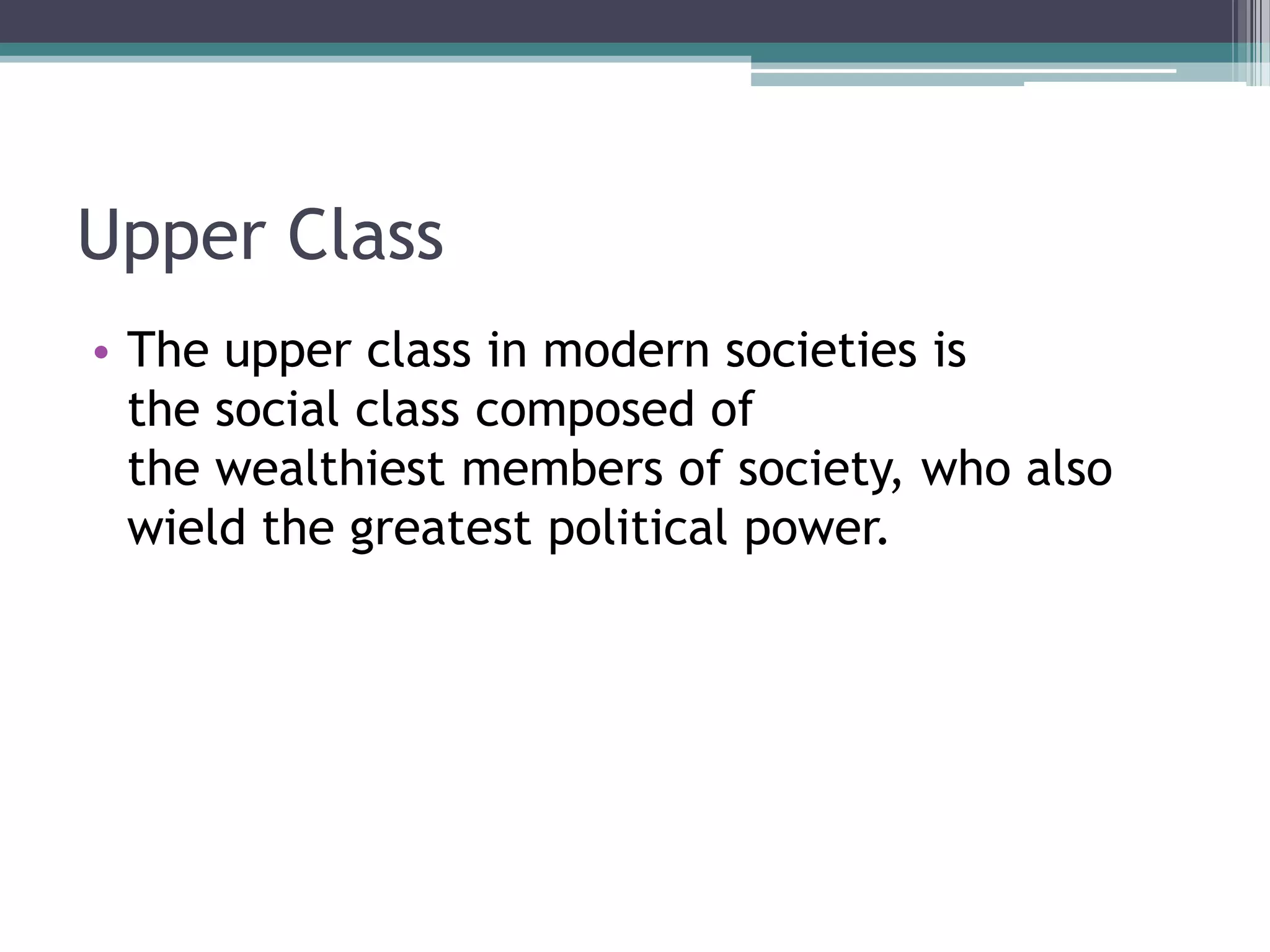 Stereotypes of class and status | PPTX