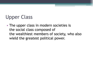 Stereotypes of class and status | PPTX