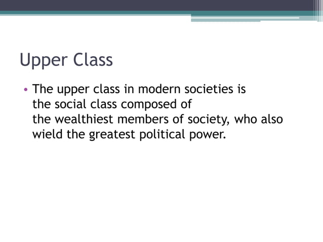 Stereotypes of class and status | PPTX