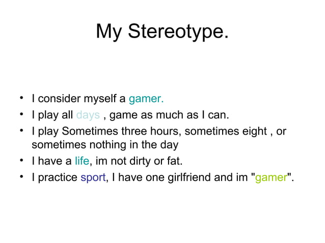 Stereotypes of gamers | PPT