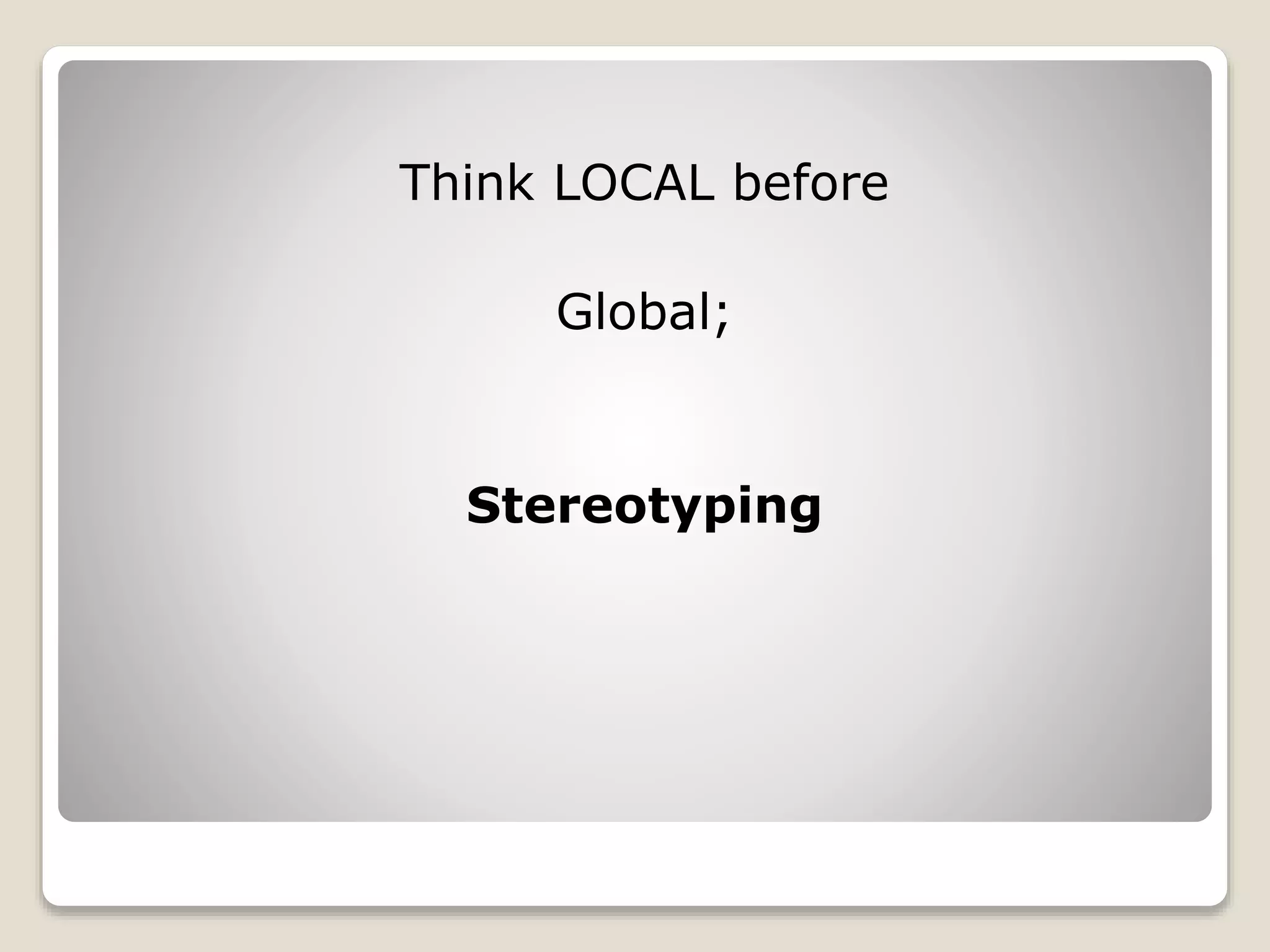 Stereotypical thinking | PPT