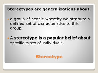 Stereotypical thinking | PPT