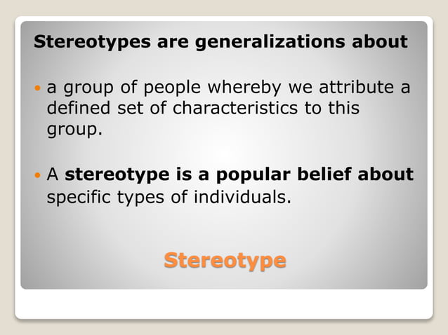 Stereotypical thinking | PPT