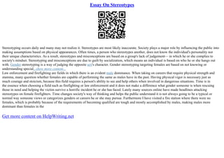 Stereotyping Examples | PPT