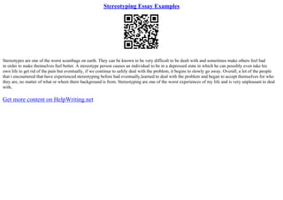 Stereotyping Examples | PPT