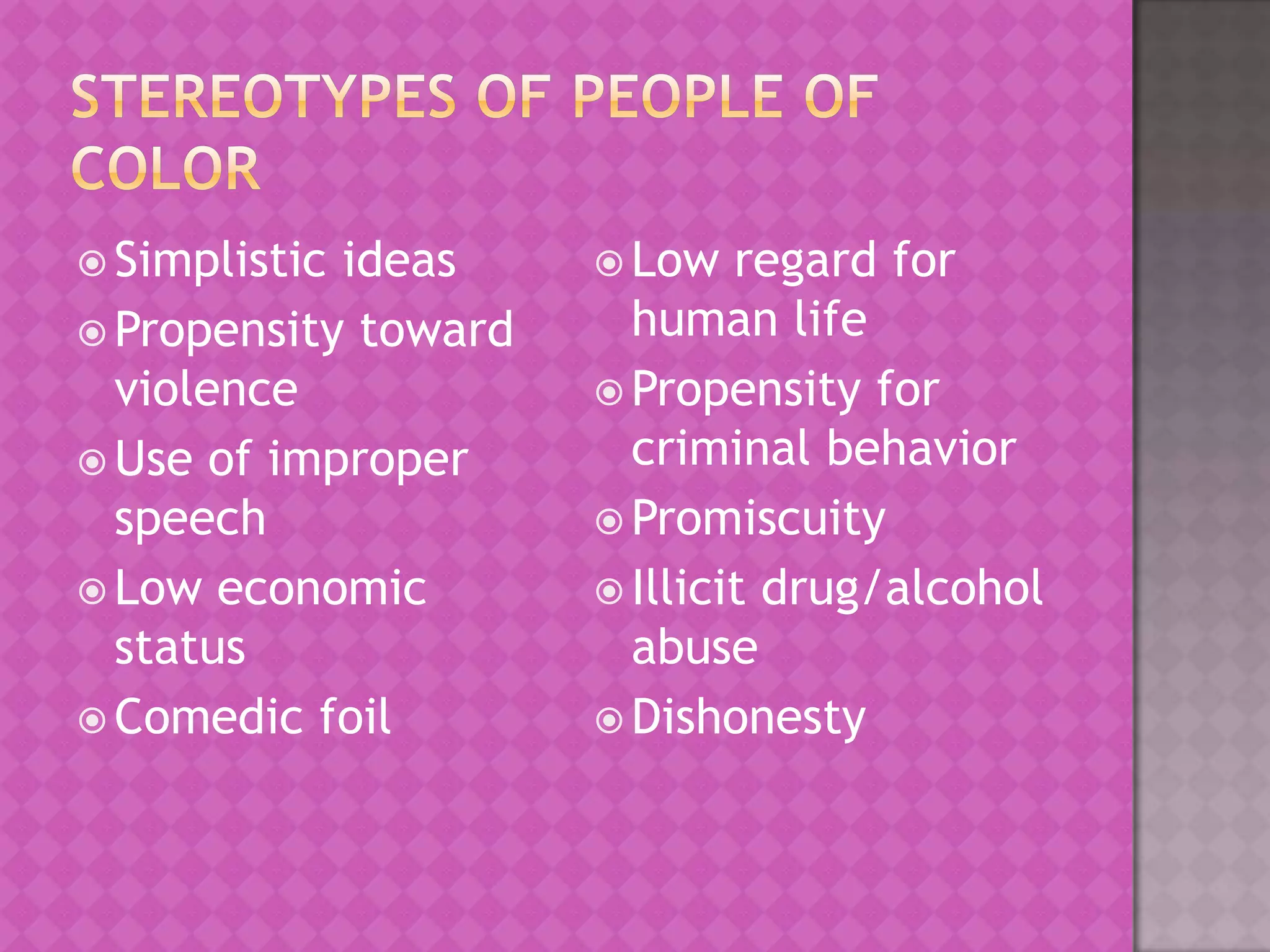 Stereotyping In Mass Media | PPTX