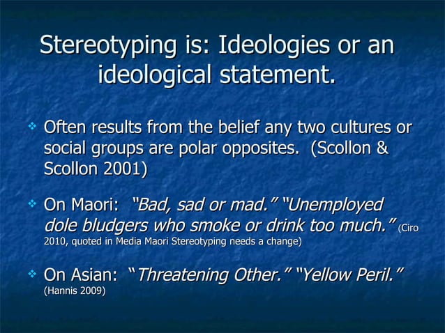 Stereotyping in the media | PPT