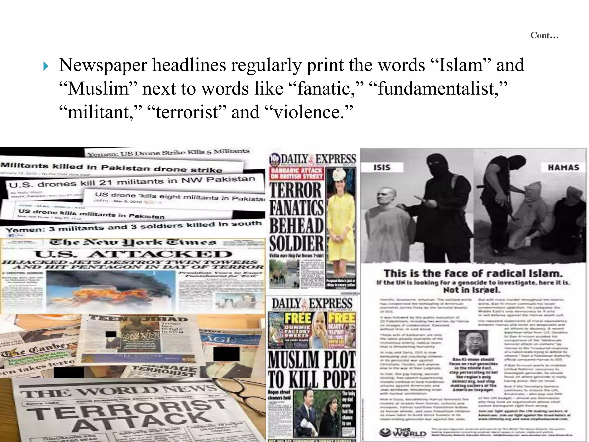 Stereotyping, Muslim Stereotyping & Islamophobia by Abid Zafar | PPT