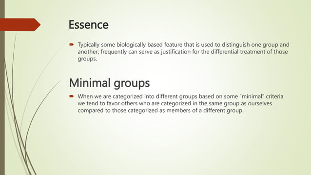 STEREOTYPING, PREJUDICE AND DISCRIMINATION | PPTX