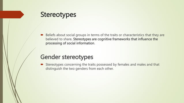 STEREOTYPING, PREJUDICE AND DISCRIMINATION | PPTX