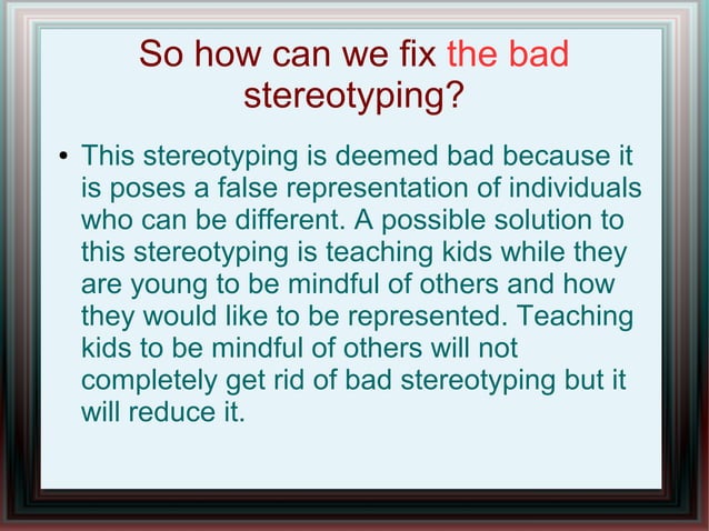 Stereotyping presentation | PPT