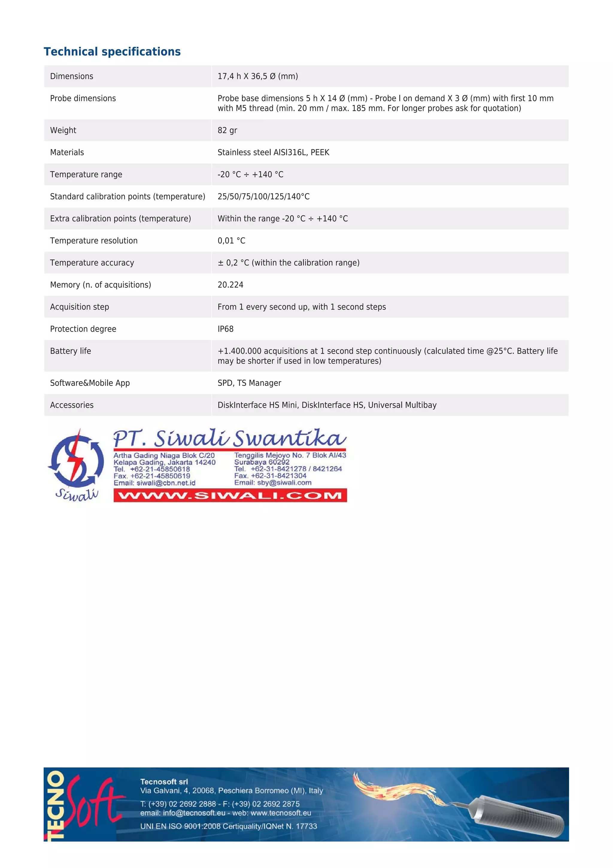 Datasheet Tecnosoft SterilDisk Probe with thread | PDF | Laptops | Computing