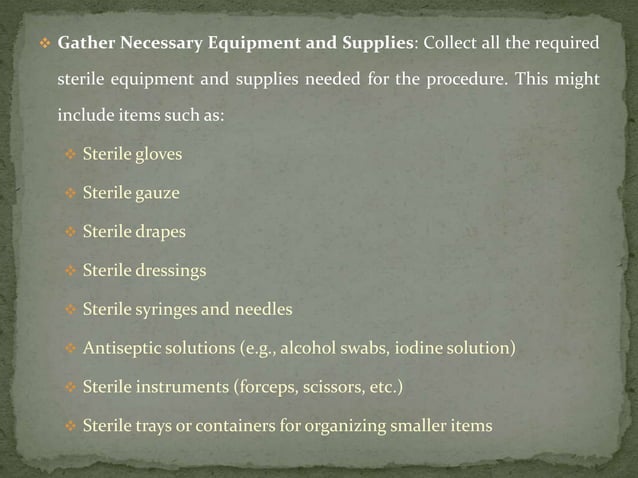 Sterile and non-sterile trolley set up.pptx | First Aid | Injuries