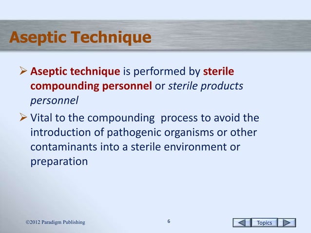 Sterile Compounding as a Pharmacy Technician | PPTX