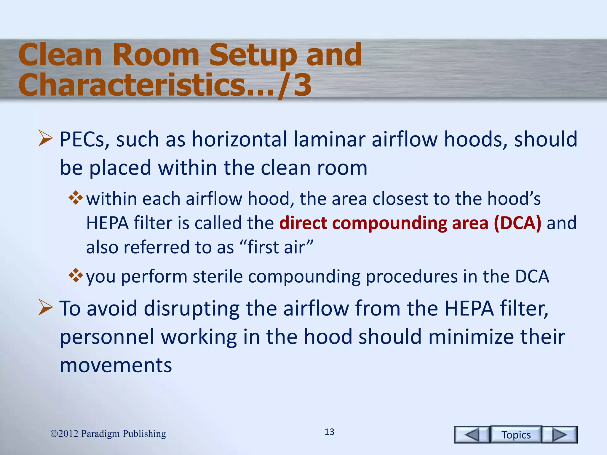 The Sterile Compounding Environment | PPTX