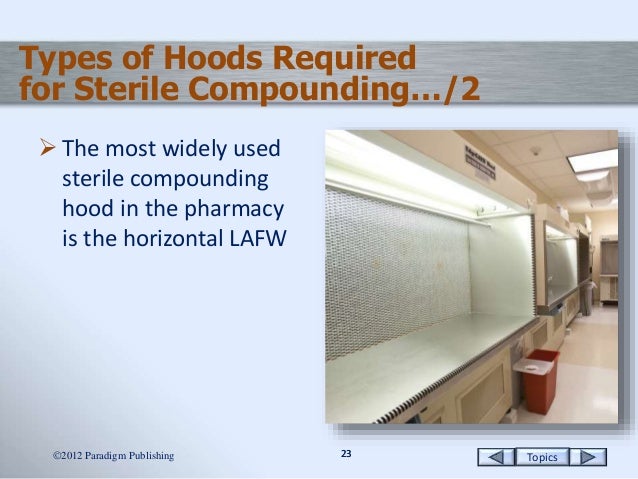 The Sterile Compounding Environment