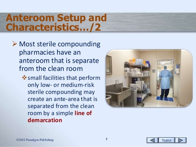The Sterile Compounding Environment