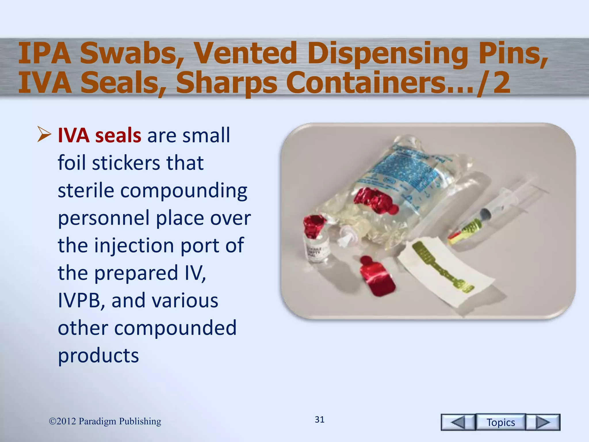 Sterile Compounding Supplies | PPTX