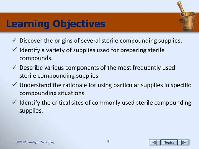 Sterile Compounding Supplies | PPTX