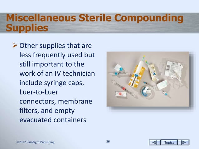 Sterile Compounding Supplies | PPTX