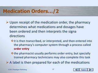 Medication Orders and Labeling | PPTX