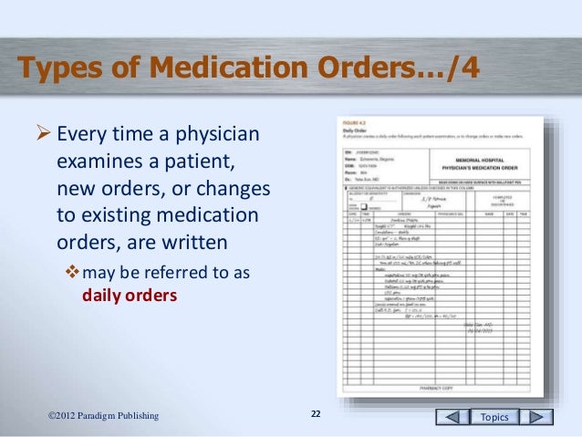 Medication Orders and Labeling