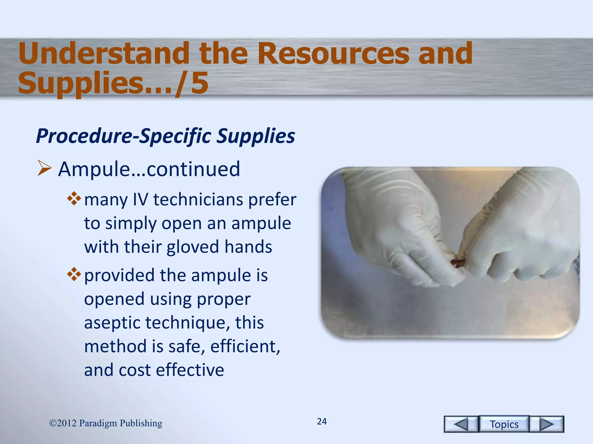 Ampule-Based Preparations | PPTX