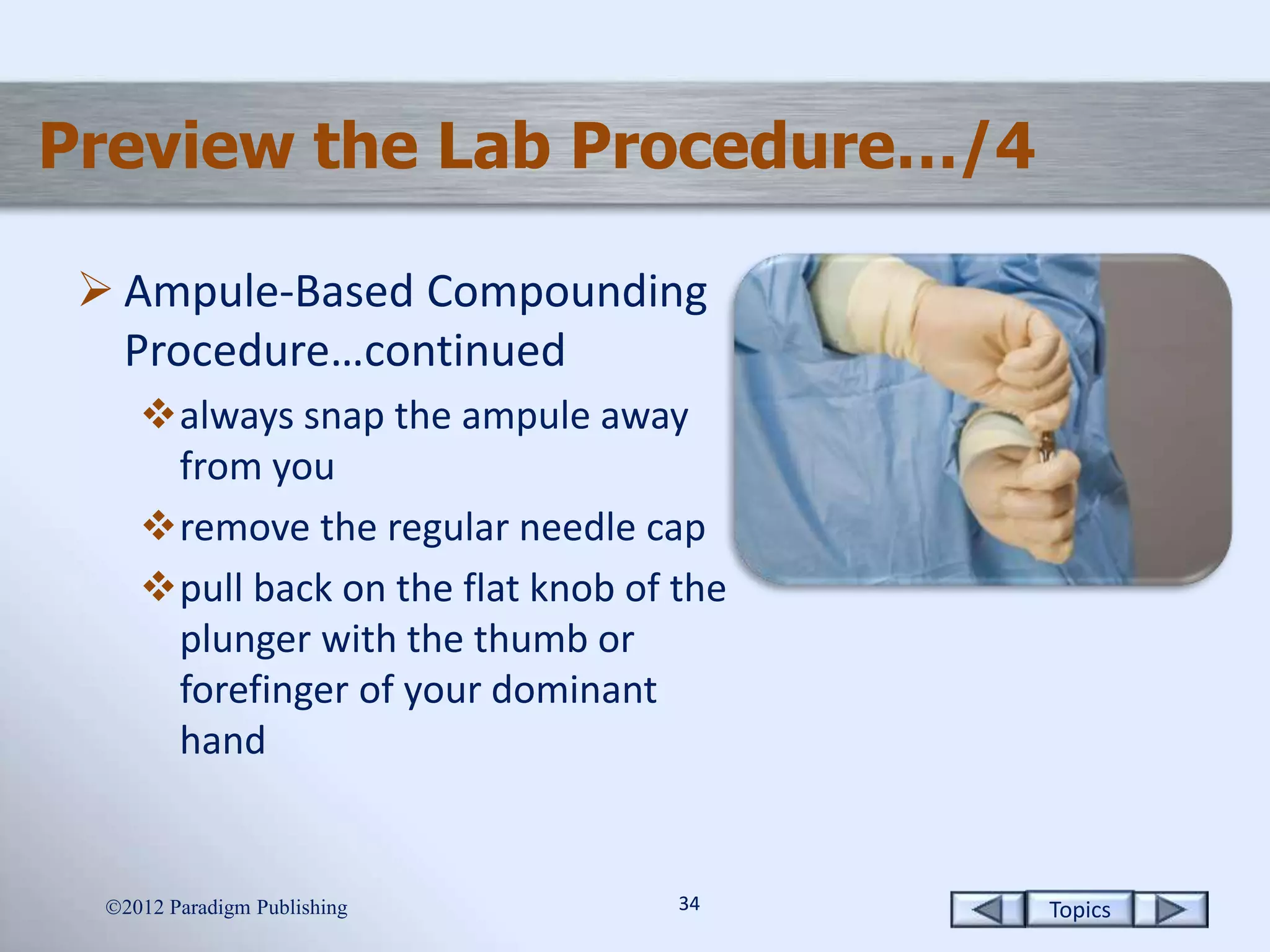 Ampule-Based Preparations | PPTX