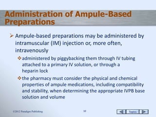 Ampule-Based Preparations | PPTX