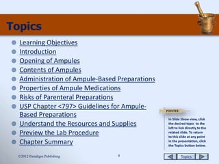 Ampule-Based Preparations | PPTX