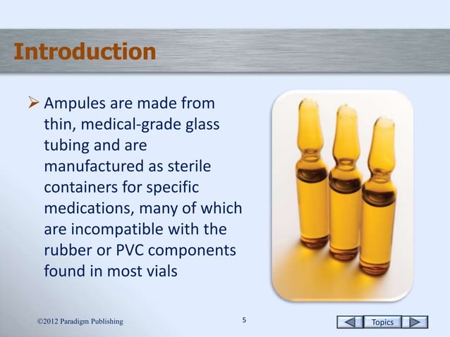 Ampule-Based Preparations | PPTX