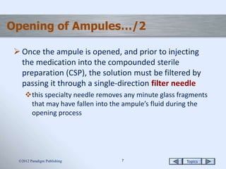 Ampule-Based Preparations | PPTX