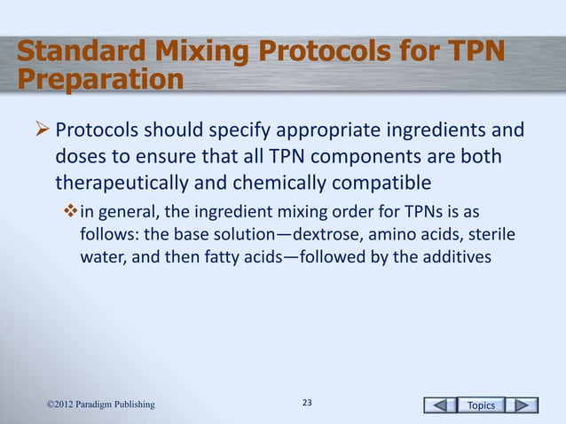 Total Parenteral Nutrition | PPTX | Digestive Disorders | Diseases and ...