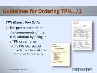 Total Parenteral Nutrition Label
