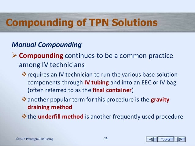Total Parenteral Nutrition
