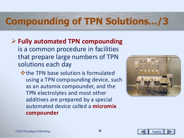 Total Parenteral Nutrition