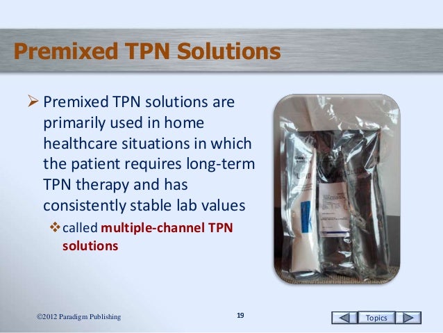 Total Parenteral Nutrition