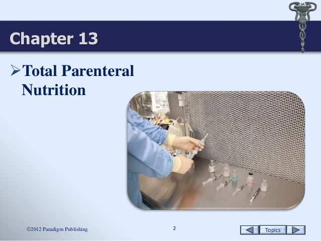 Total Parenteral Nutrition Calculations