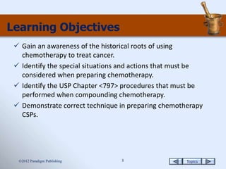 Chemotherapy Products and Procedures | PPTX