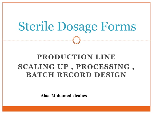 Sterile dosage form | PPTX | First Aid | Injuries